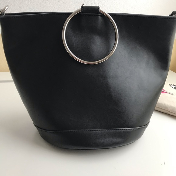 Colab | Bags | Colab Vegan Leather Black Bucket Bag | Poshmark